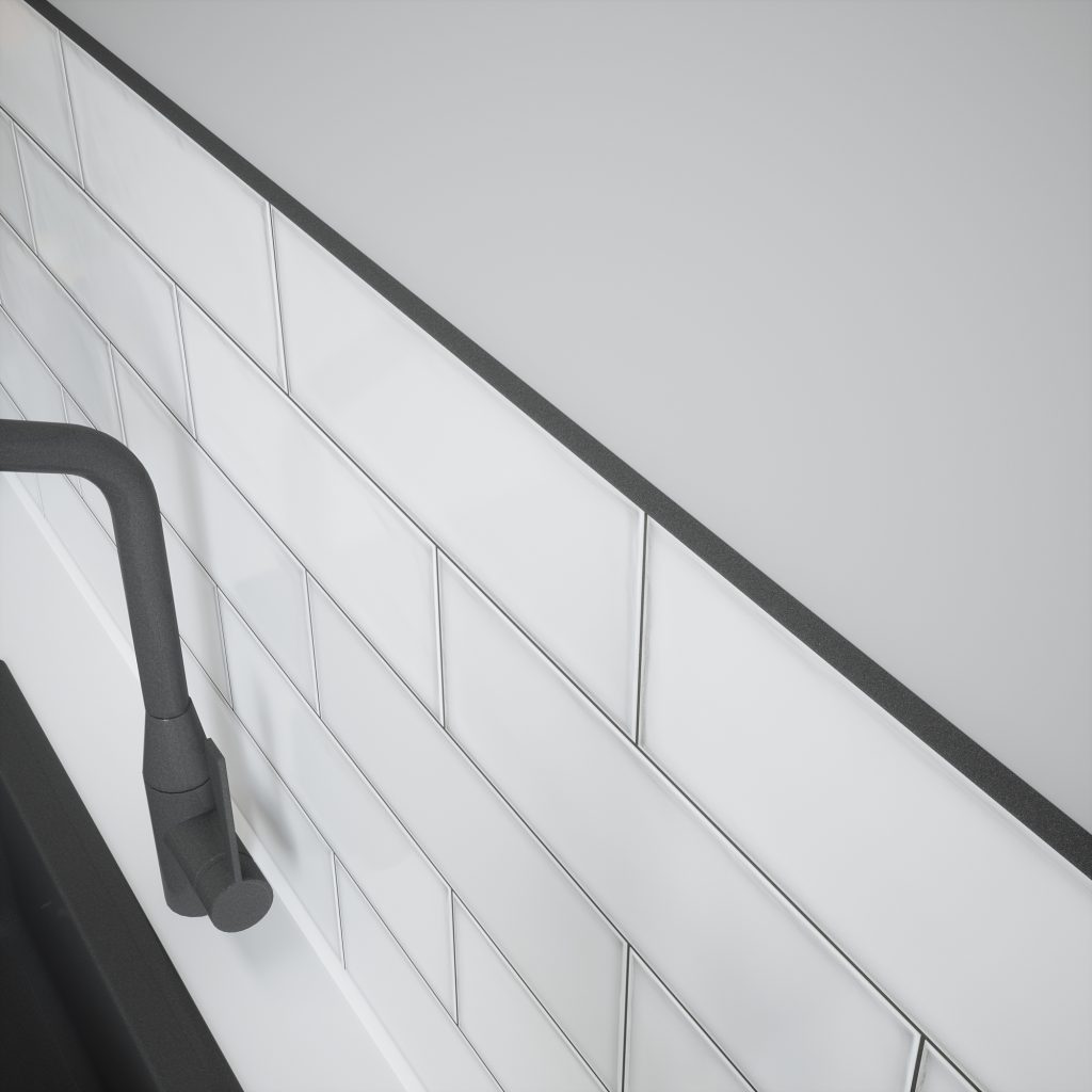 Granite Metal Straight Edge Tile Trim - Homelux