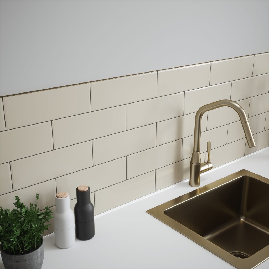 Light Brushed Gold Straight Edge Trim - Homelux