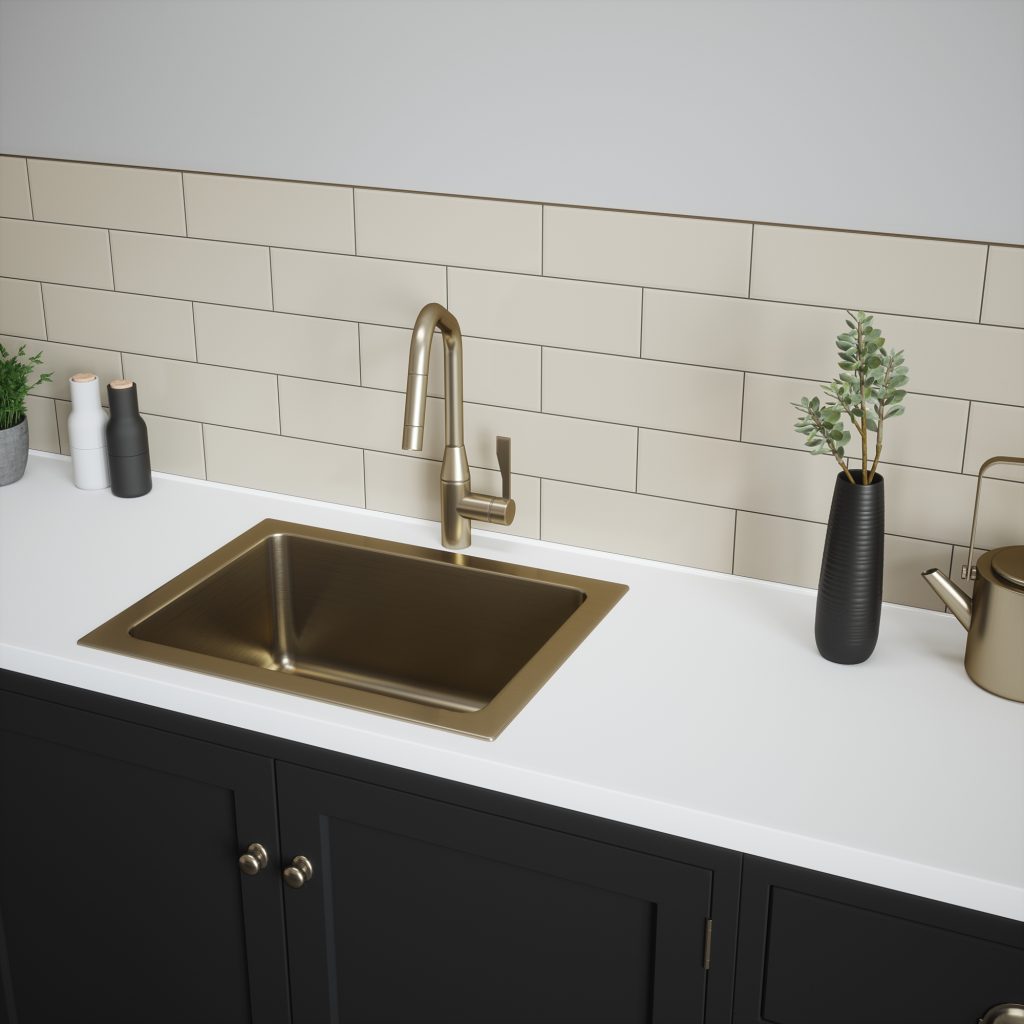 Light Brushed Gold Straight Edge Trim - Homelux