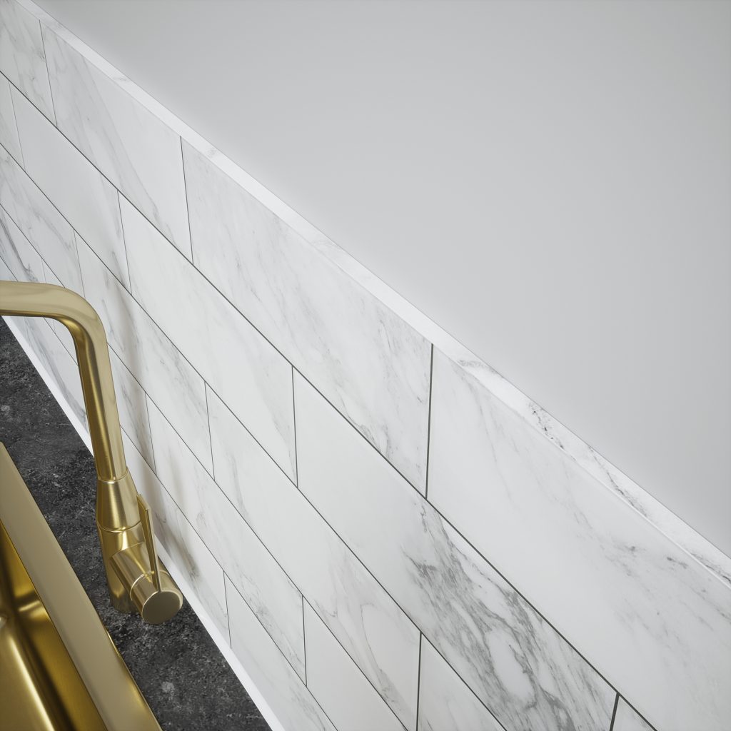 Marble Metal Straight Edge Tile Trim - Homelux